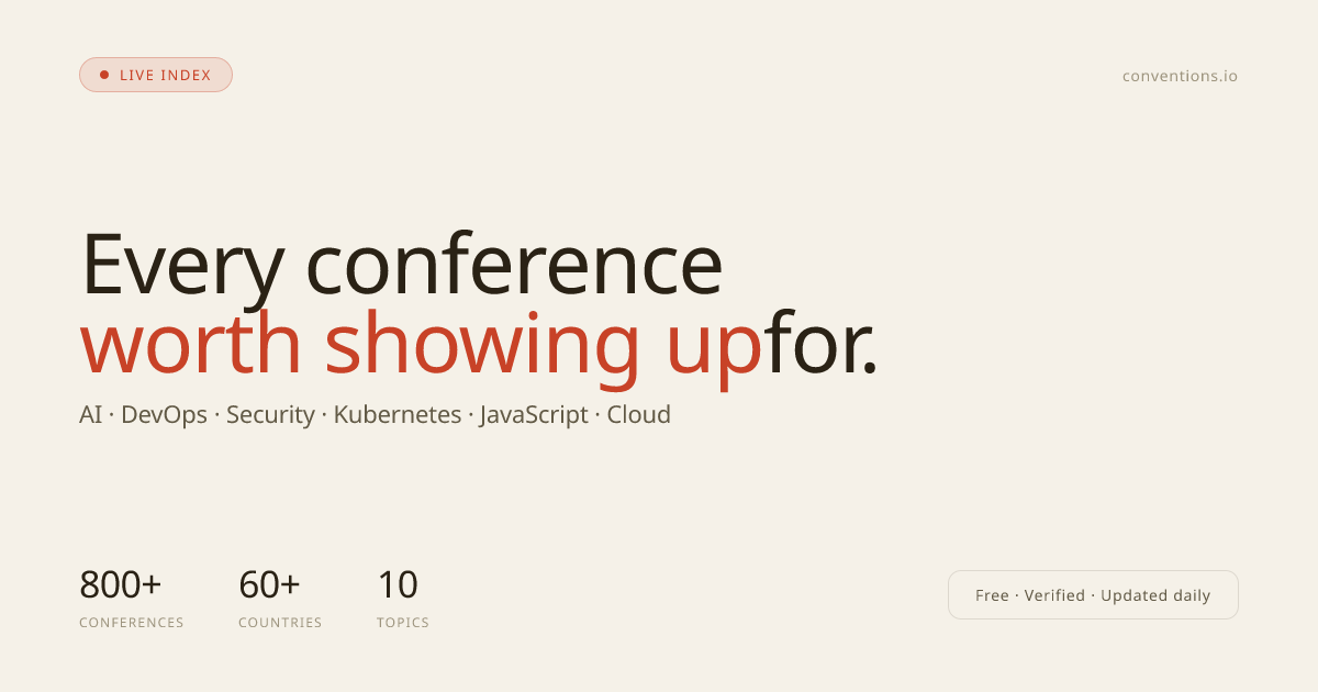 conventions.io — Tech Conference Directory